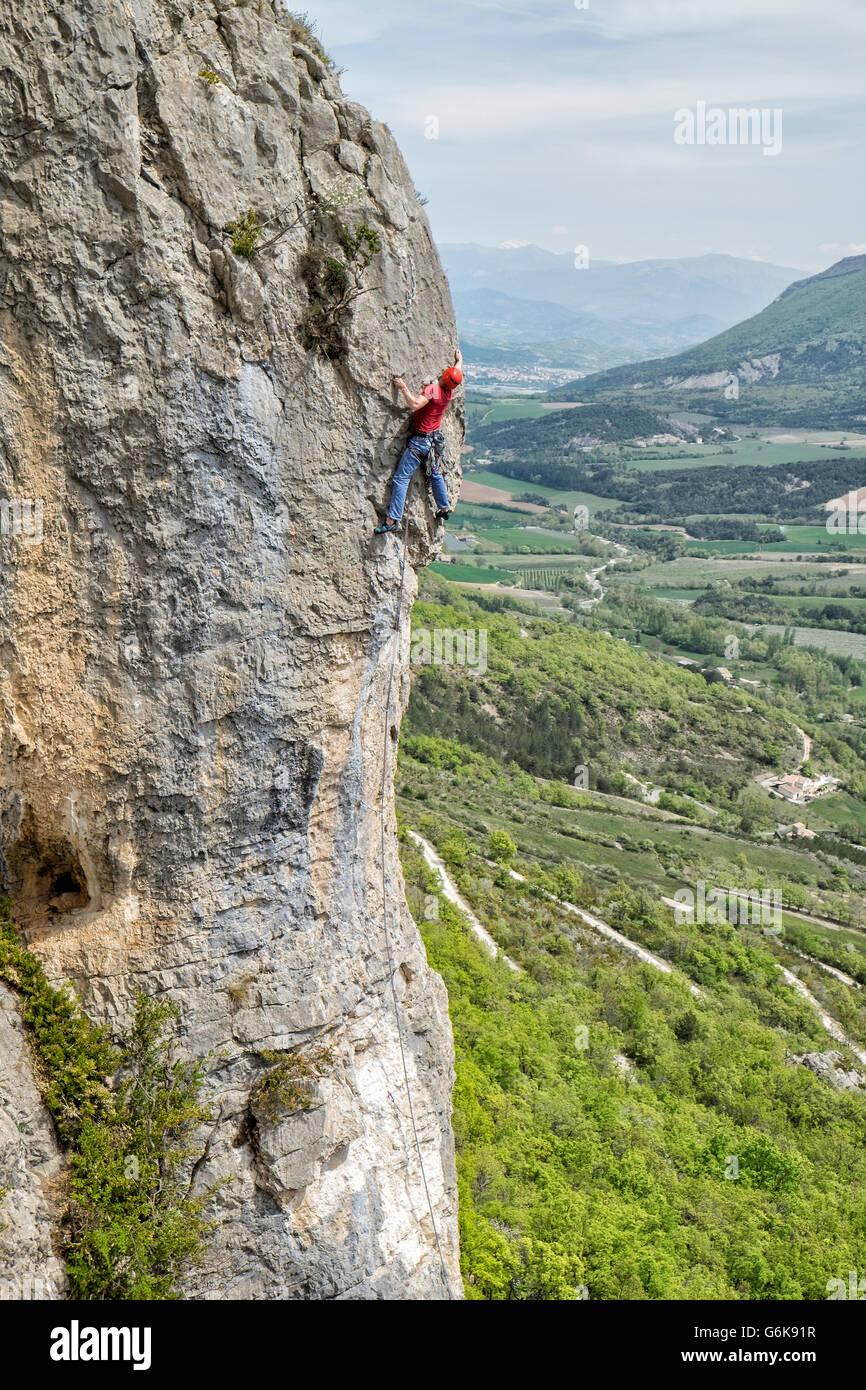 France, Orpierre, climber Stock Photo - Alamy