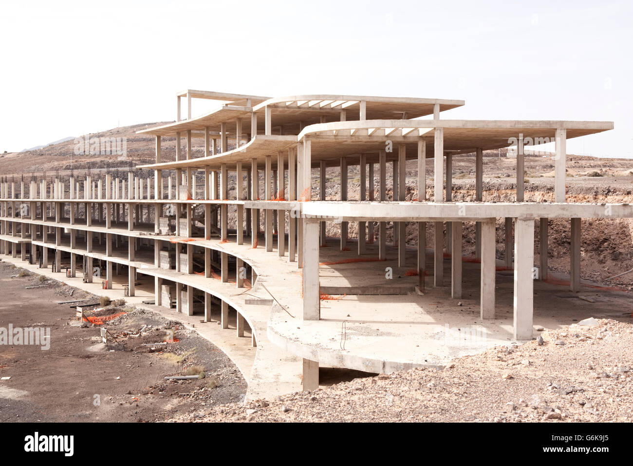Spain, Fuerteventura, building shell of a hotel Stock Photo - Alamy