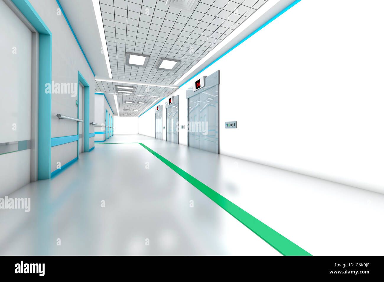 3D rendered illustration, architecture visualization of a modern ...