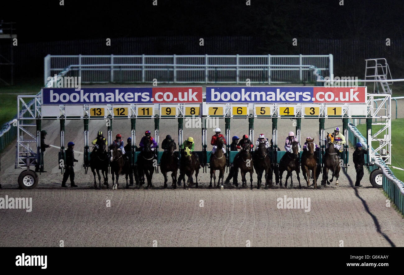 Runners and riders break out the stall at the start of the Compare ...