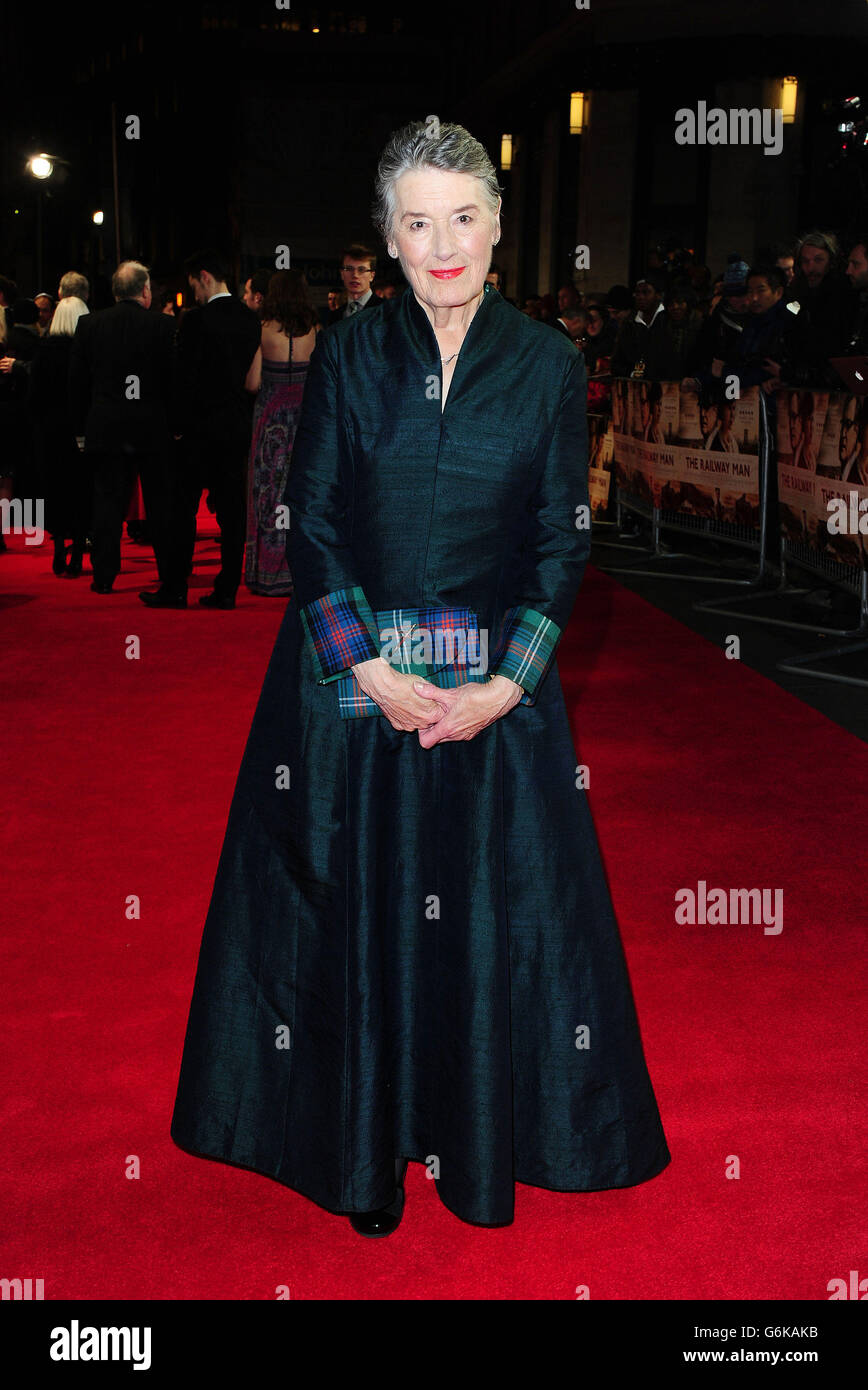 Patti Lomax attending the UK film premiere of The Railway Man at the ...