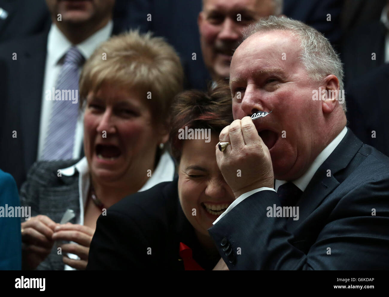 Scottish Secretary for Health Alex Neil poses for photographs with MSPs ...