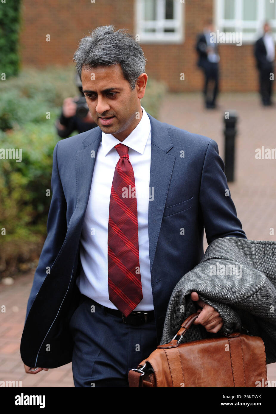 Charles Saatchi's accountant Rahul Gajjar arrives at Isleworth Crown ...