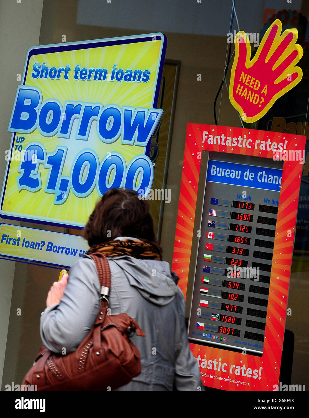 Money lender stock Stock Photo - Alamy