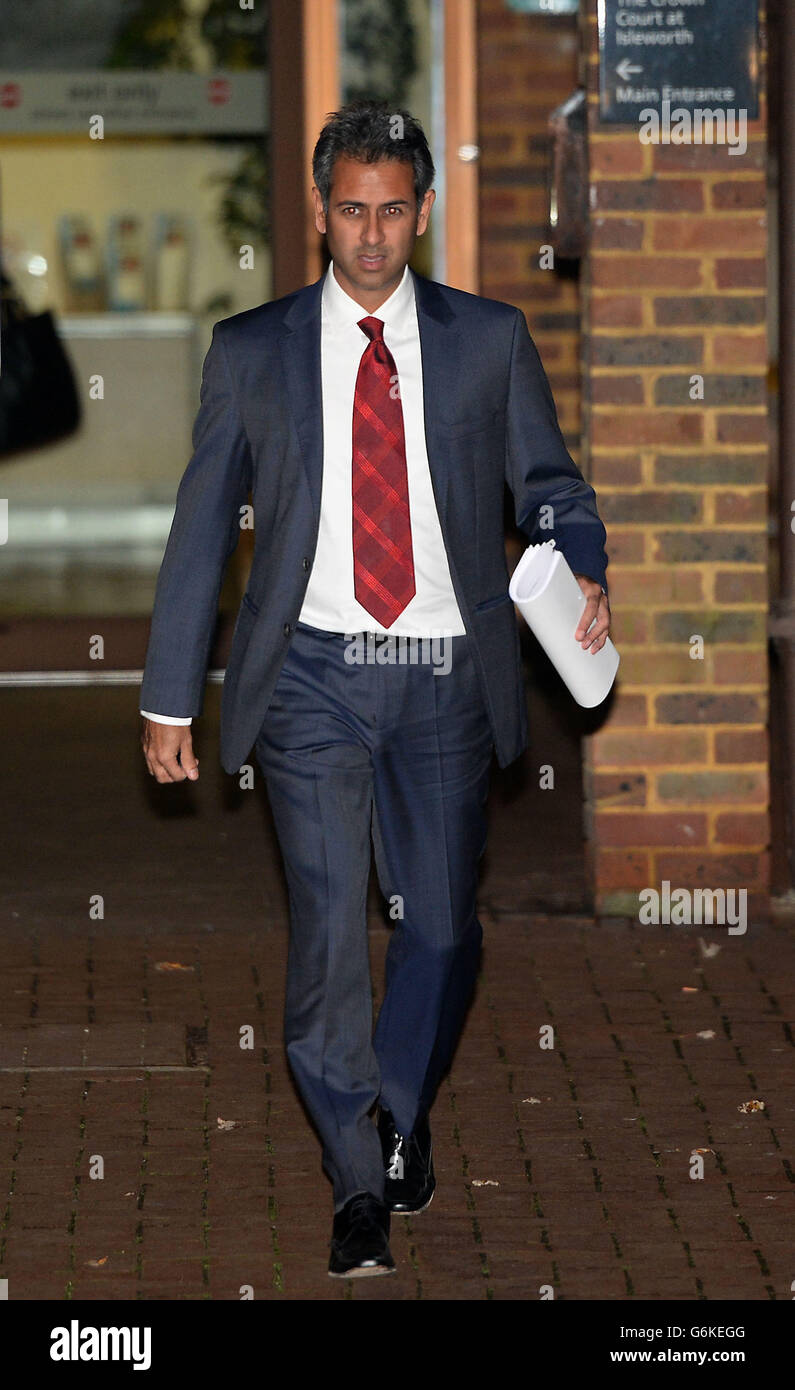 Charles Saatchi's accountant Rahul Gajjar leaves Isleworth Crown Court ...