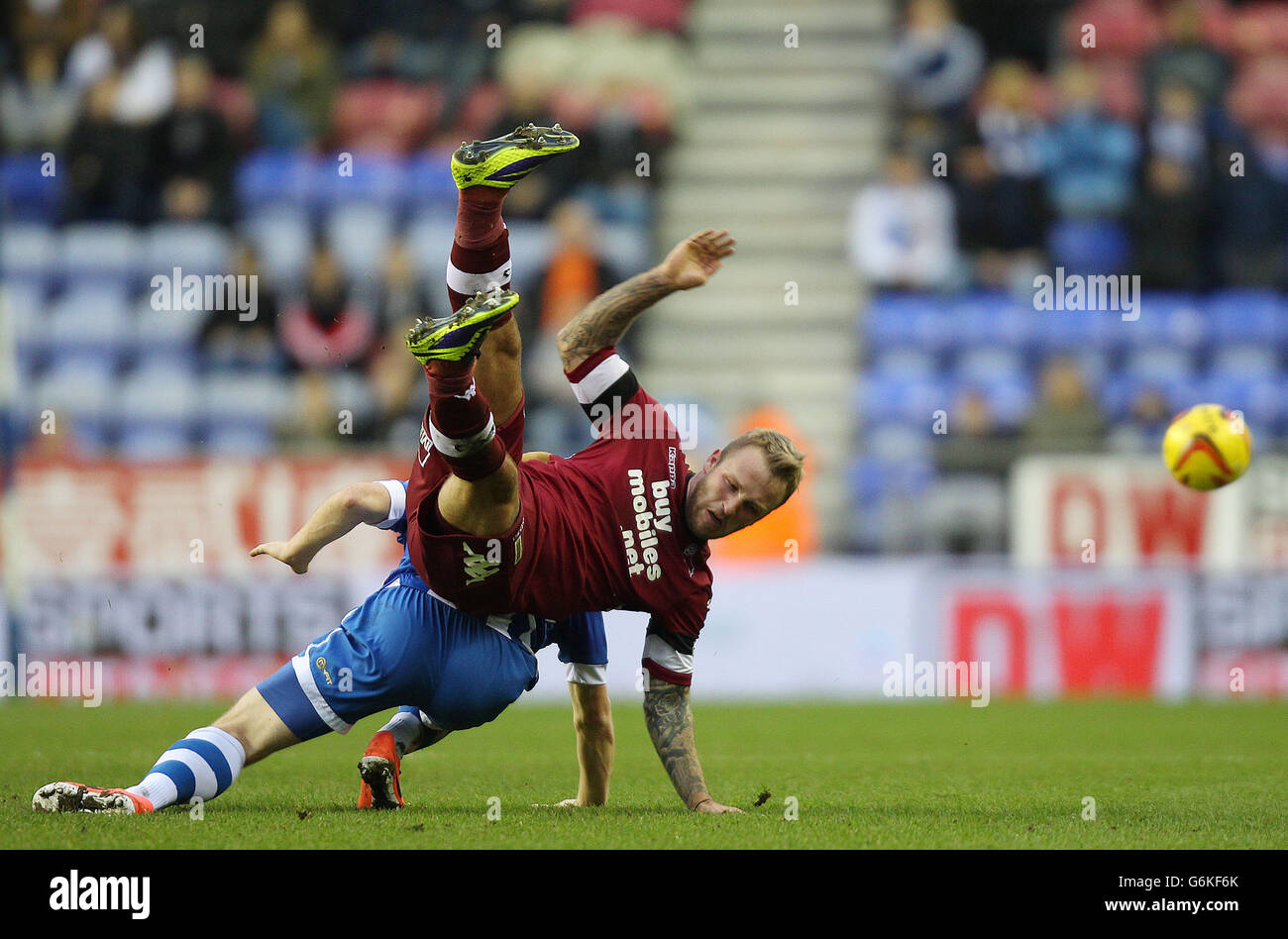 Soccer sky bet championship wigan athletic derby county dw stadium hi ...