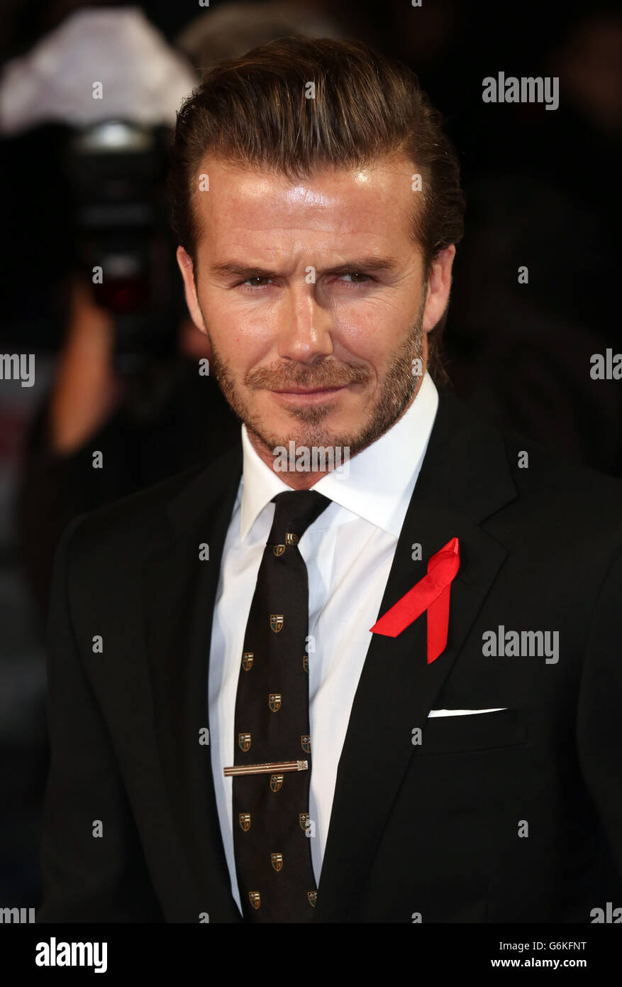 David Beckham arriving for the world premiere of The Class of 92 at the ...