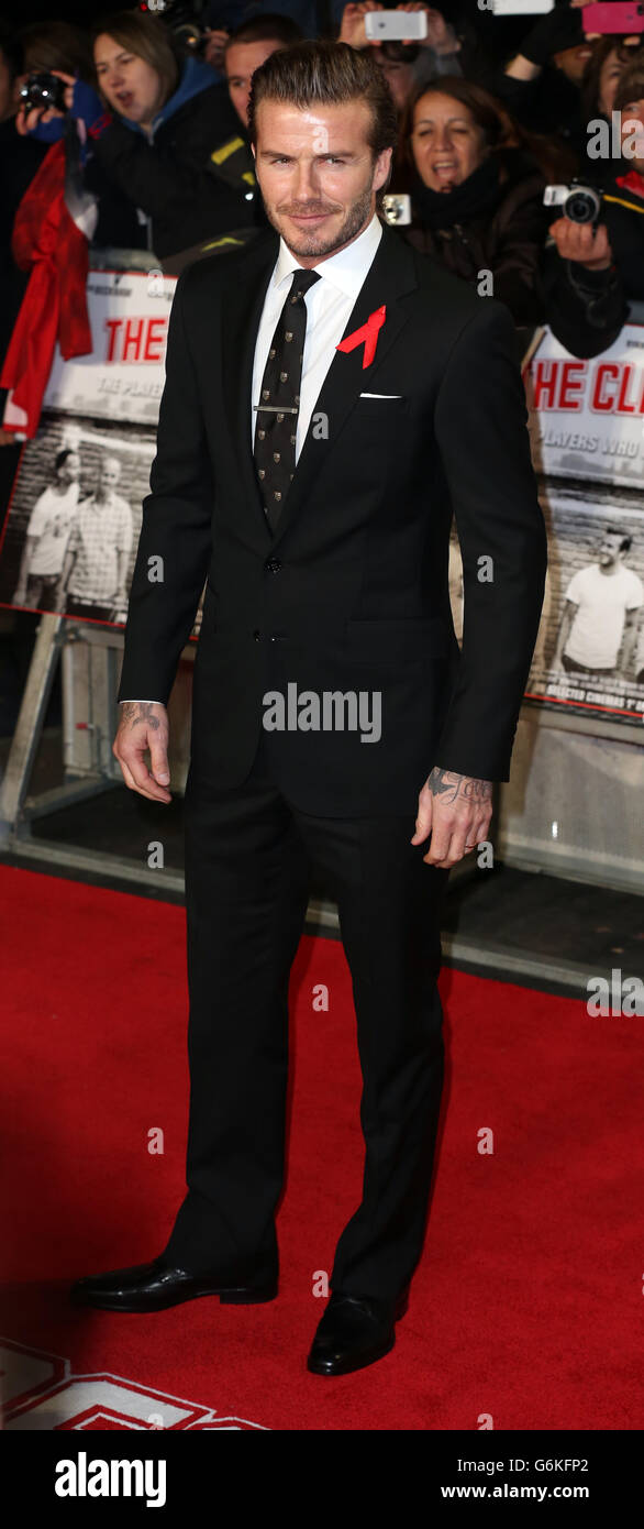 David Beckham arriving for the world premiere of The Class of 92 at the ...