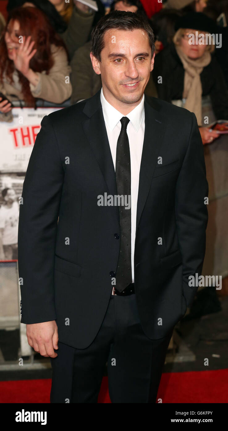 Gary Neville arriving for the world premiere of The Class of 92 at the ...