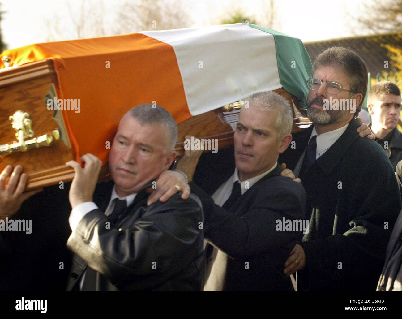 Gerard Adams funeral Stock Photo - Alamy