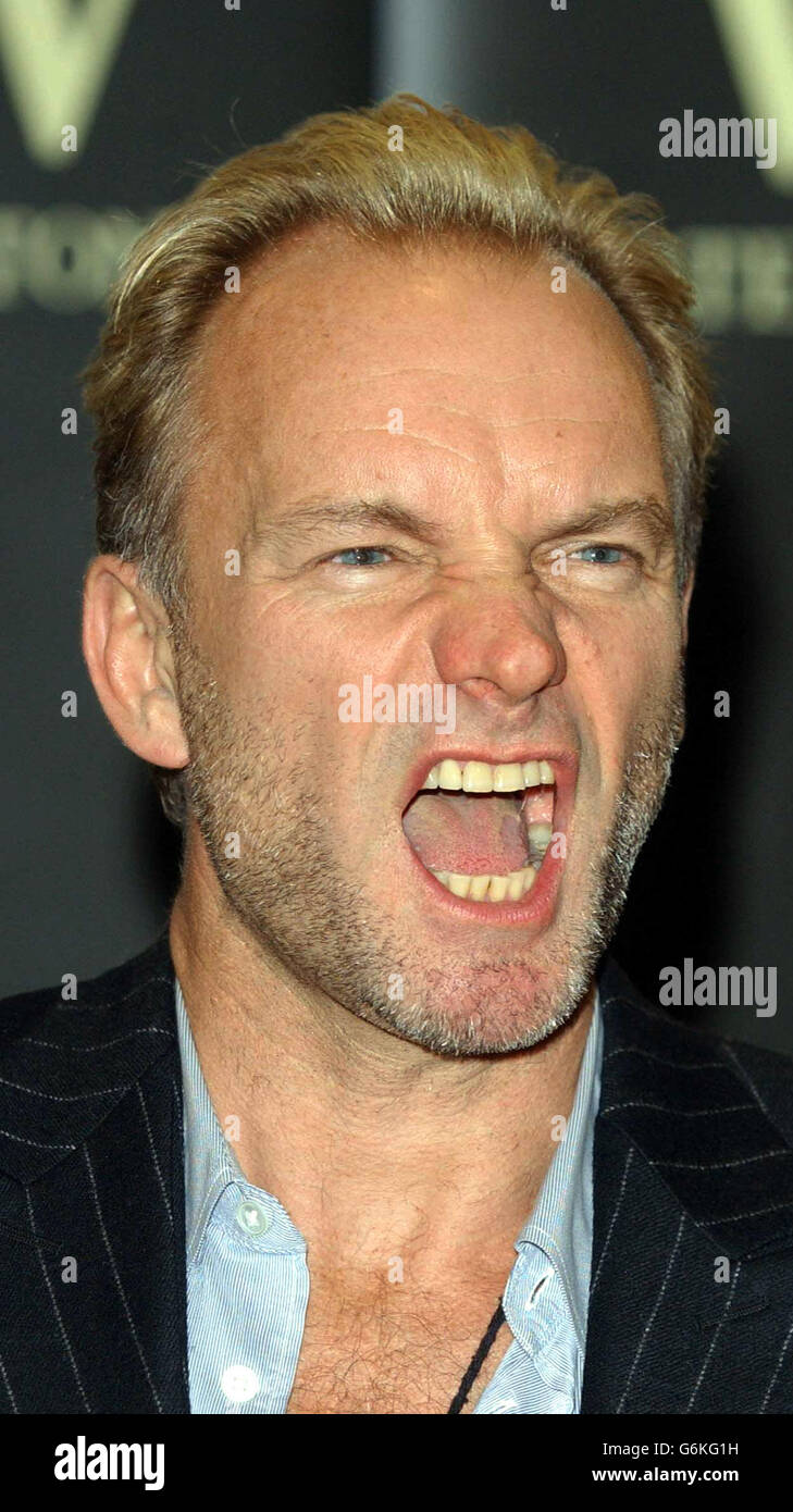 Singer sting during photocall book signing for his autobiography hi-res ...