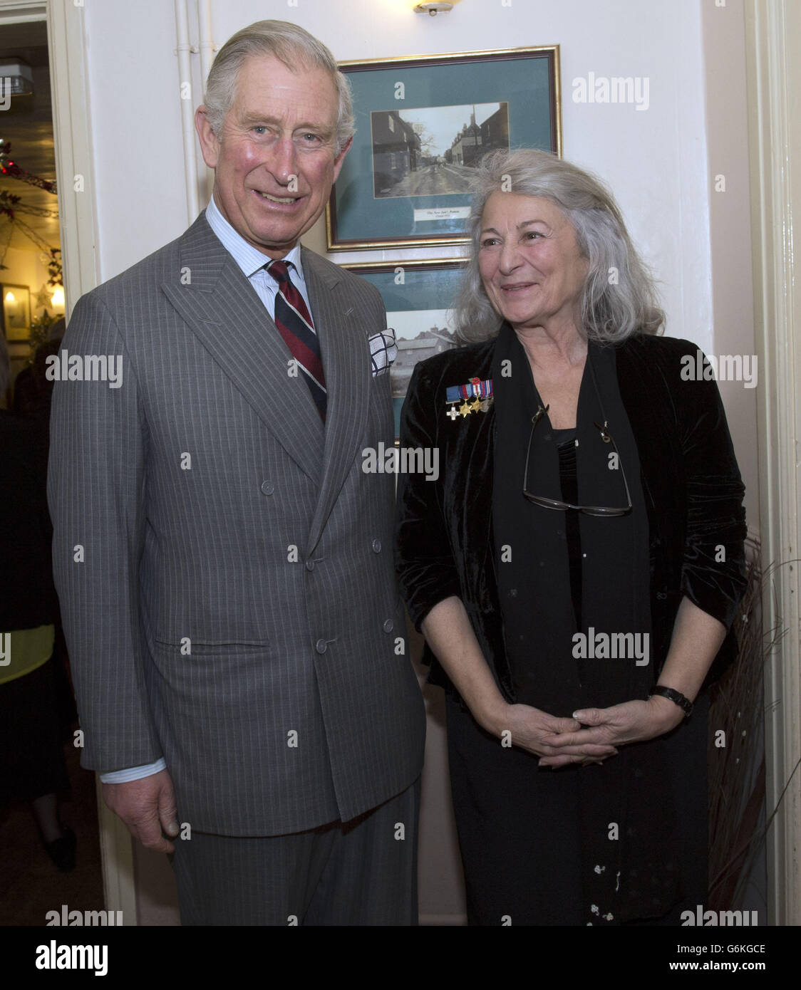 The Prince of Wales meets Tania Szabo (right), daughter of Violette ...