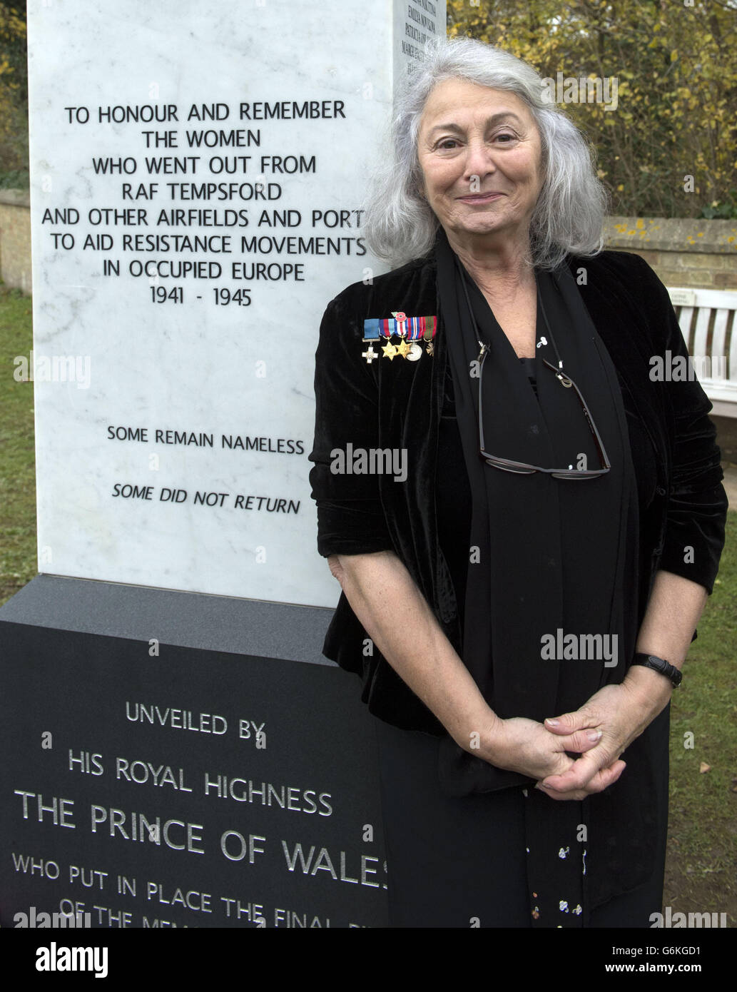 Tania Szabo, daughter of Violette Szabo, at a Service of Dedication a ...