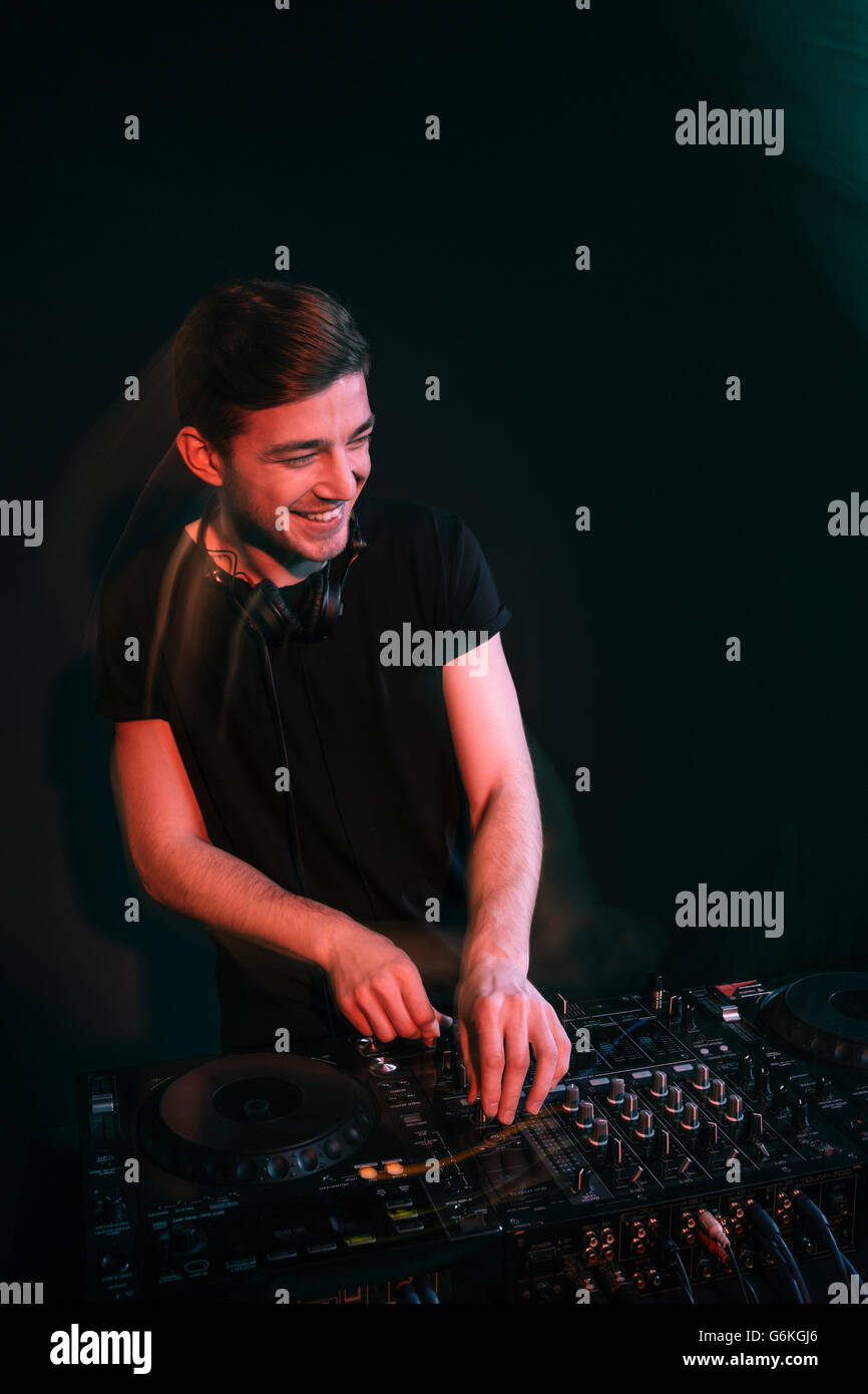 Dj scratching hi-res stock photography and images - Alamy
