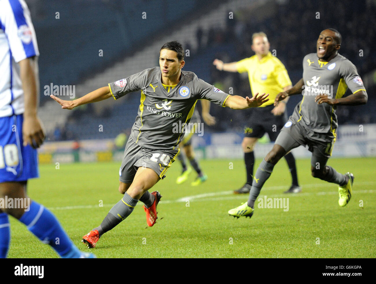 Leicester City's Anthony Knockaert celebrates after scoring his side's ...