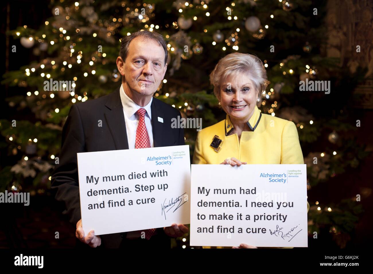 EDITORIAL USE ONLY Kevin Whatley and Angela Rippon at the Alzheimers ...
