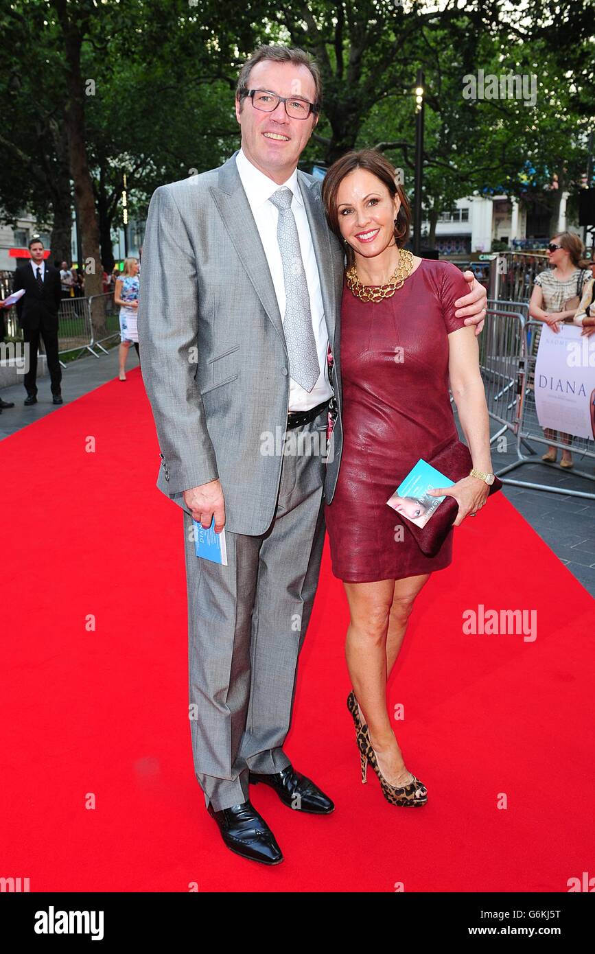 Author Andrew Morton and guest arriving for the Diana premiere at the ...