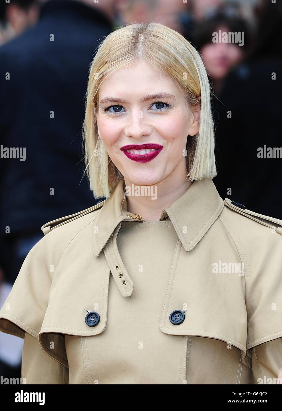 Elena Perminova arriving for the Burberry Prorsum Womenswear show at ...