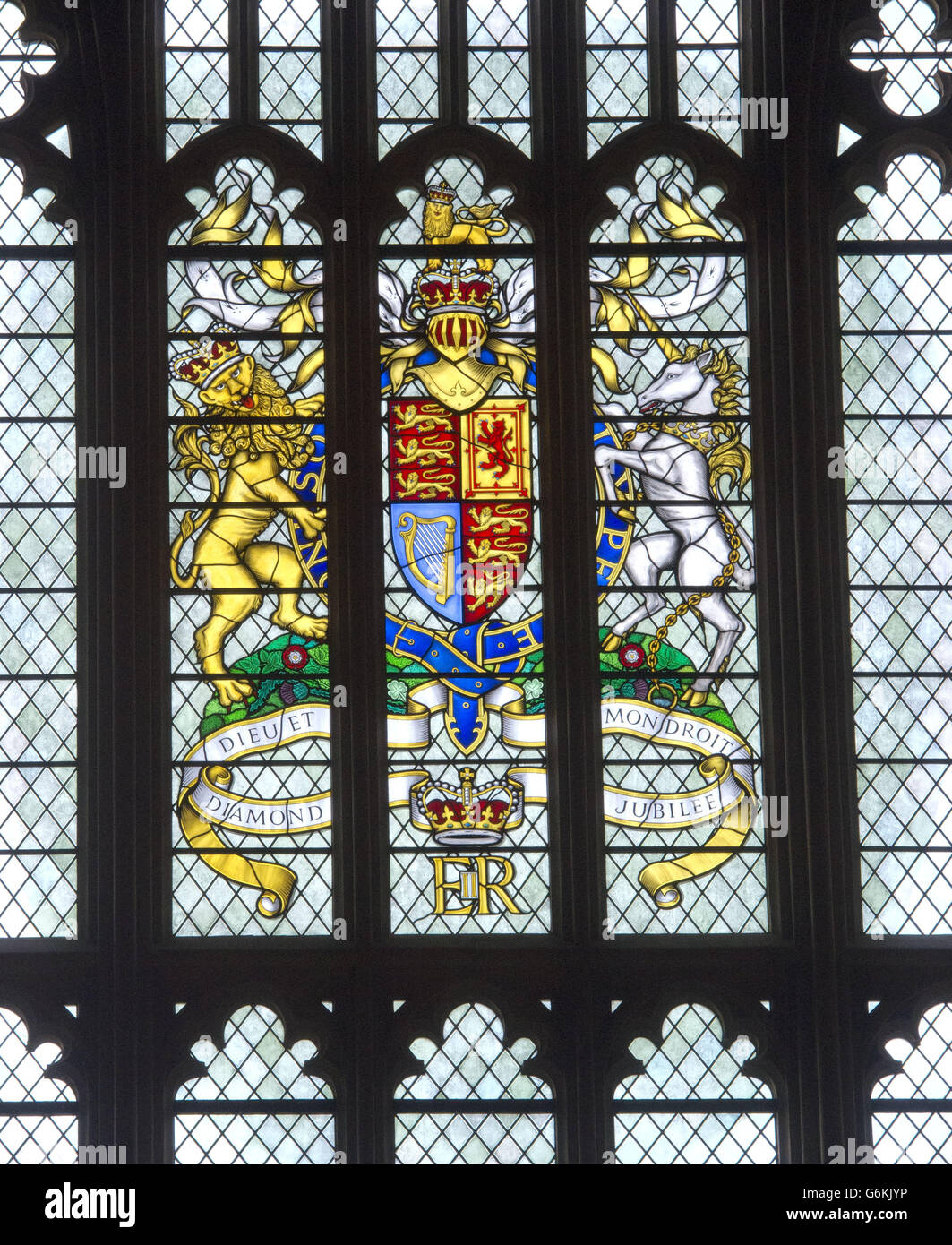 The Diamond Jubilee Window which has been installed in the Great Window ...