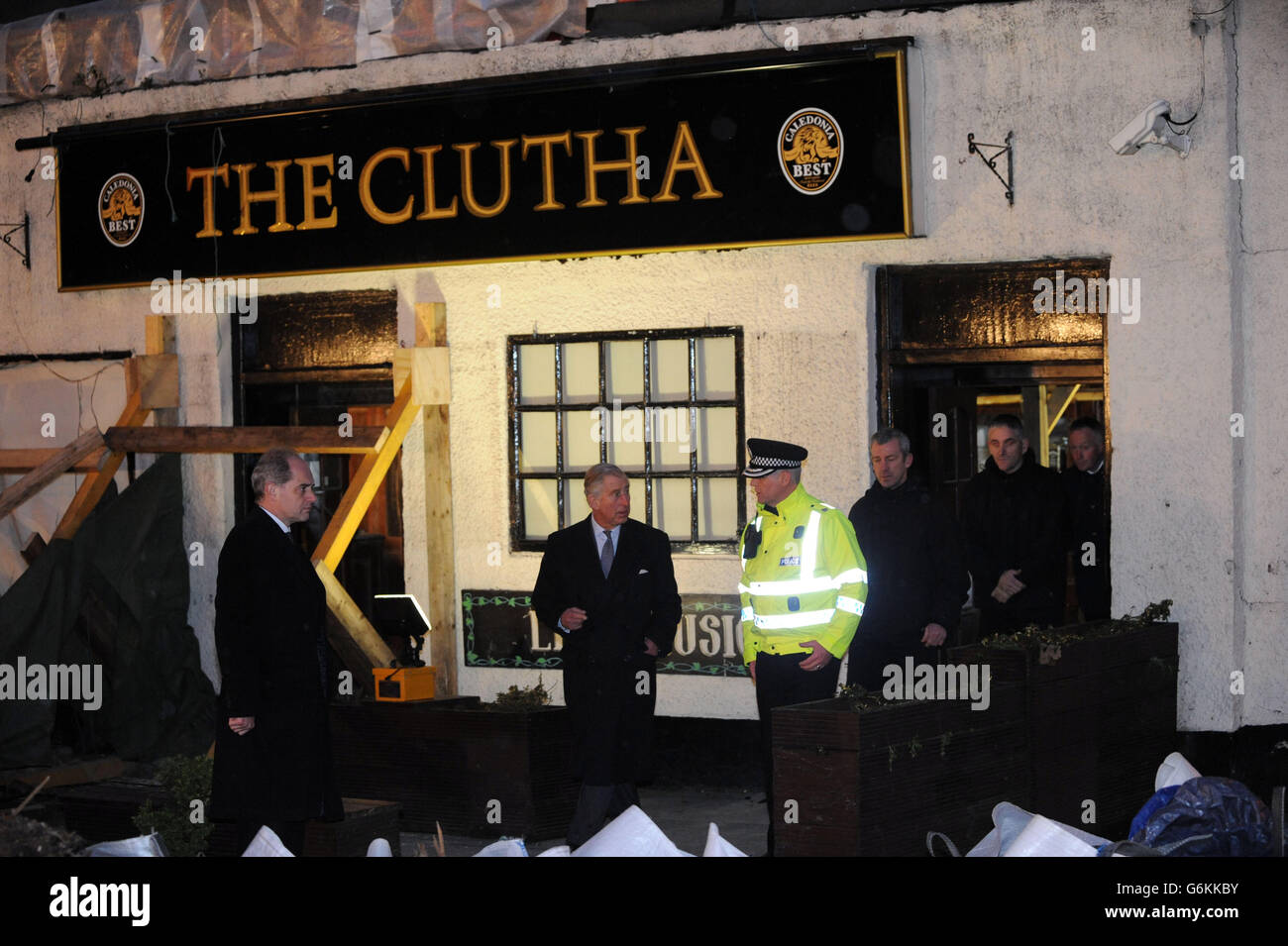 The Prince of Wales (2nd left) with Superintendent Jim Coubrough (3rd ...