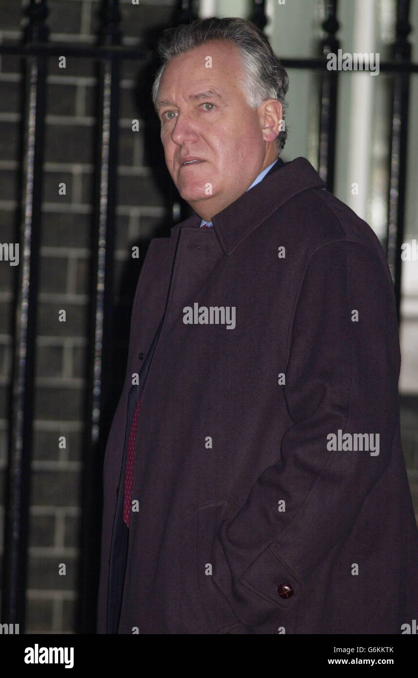 Peter Hain leaves No 10 Downing Street in central London following a ...