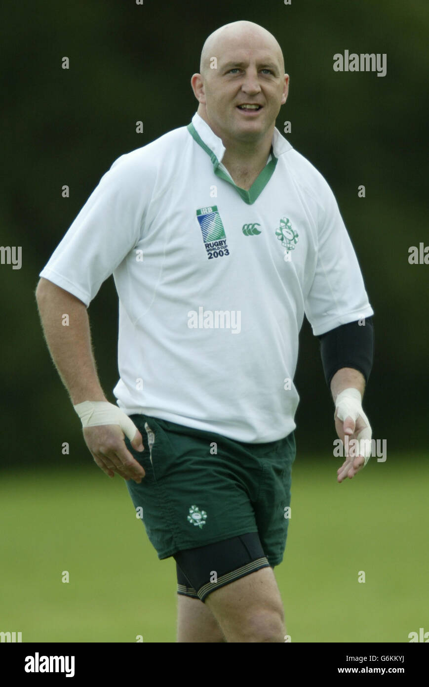 Keith Wood during Ireland's training setion at the East Coast Grammar ...