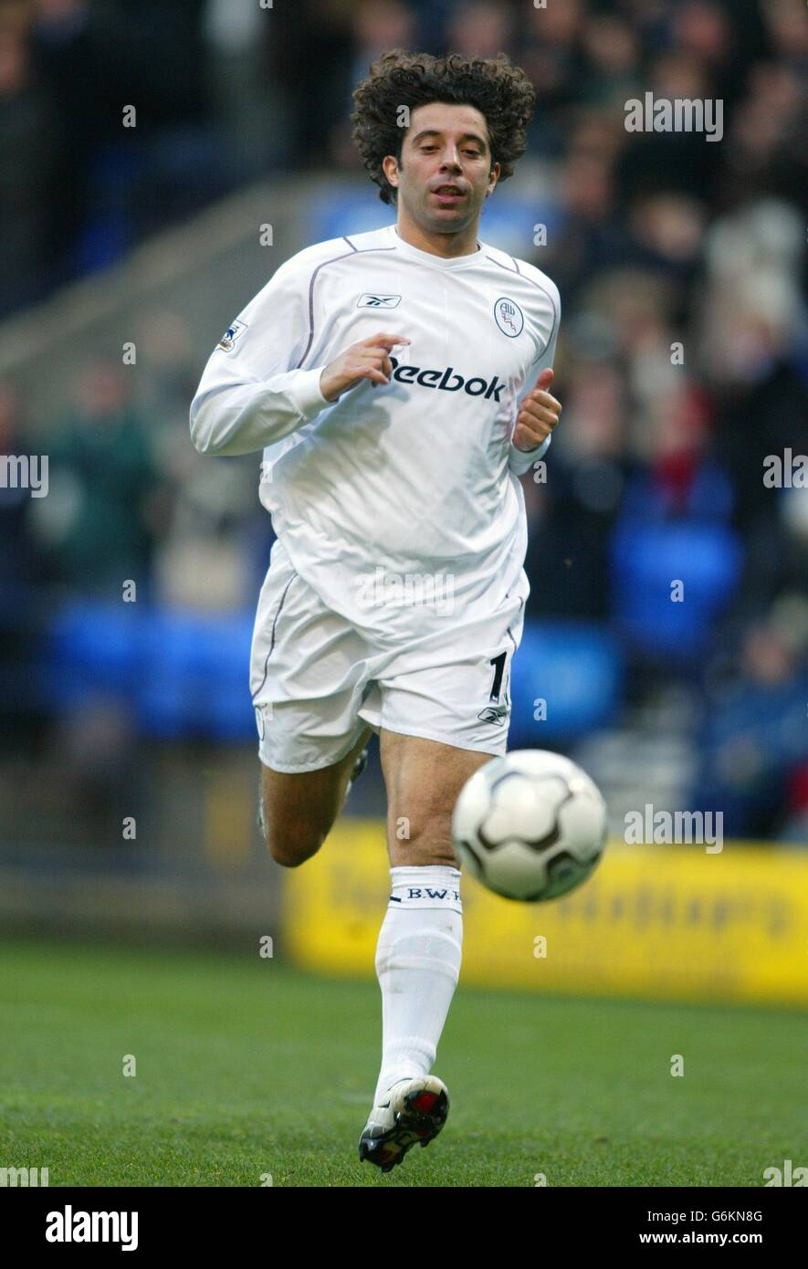 Bolton wanderers ivan campo in action against everton hi-res stock ...