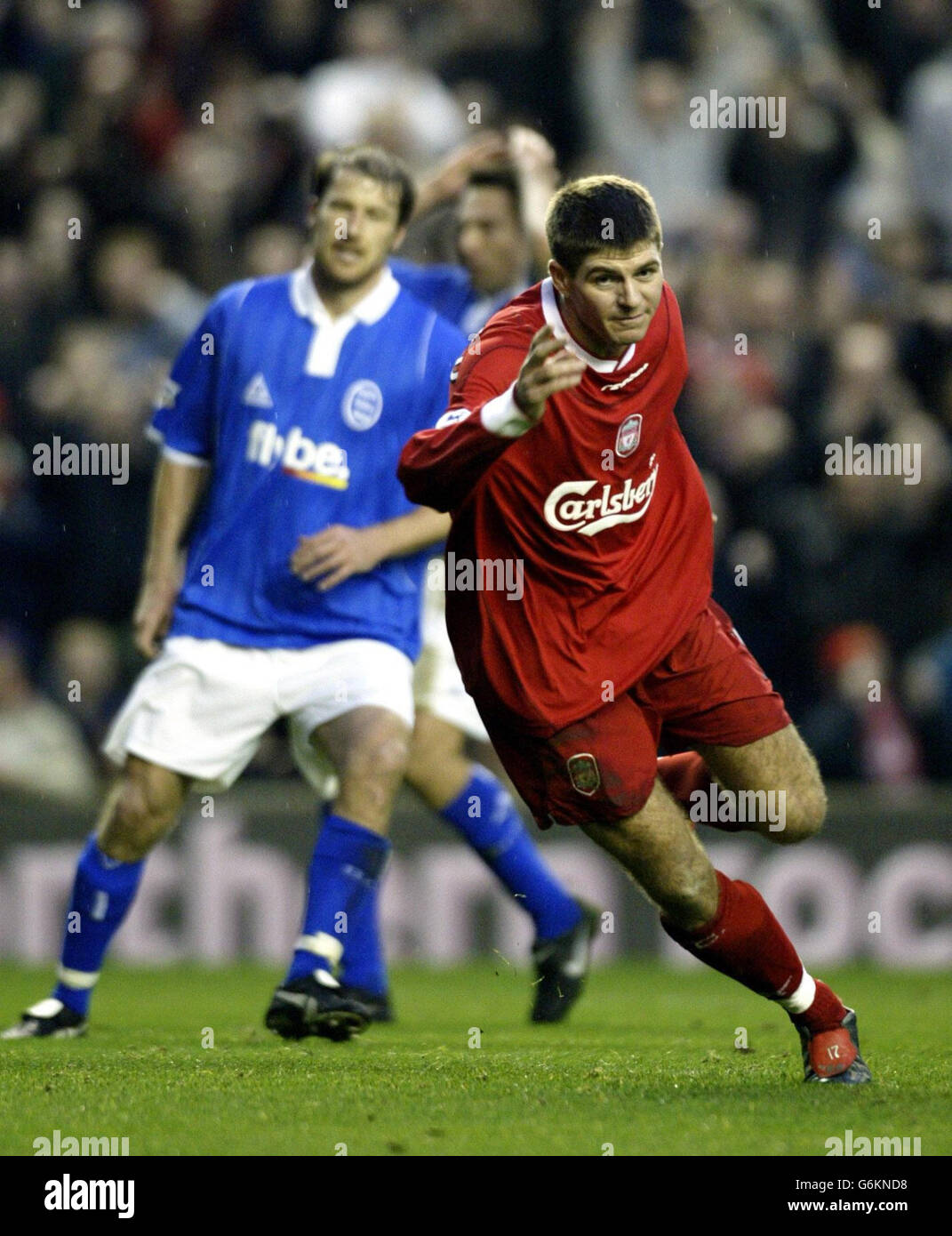 During their barclaycard premiership match at liverpools anfield ...