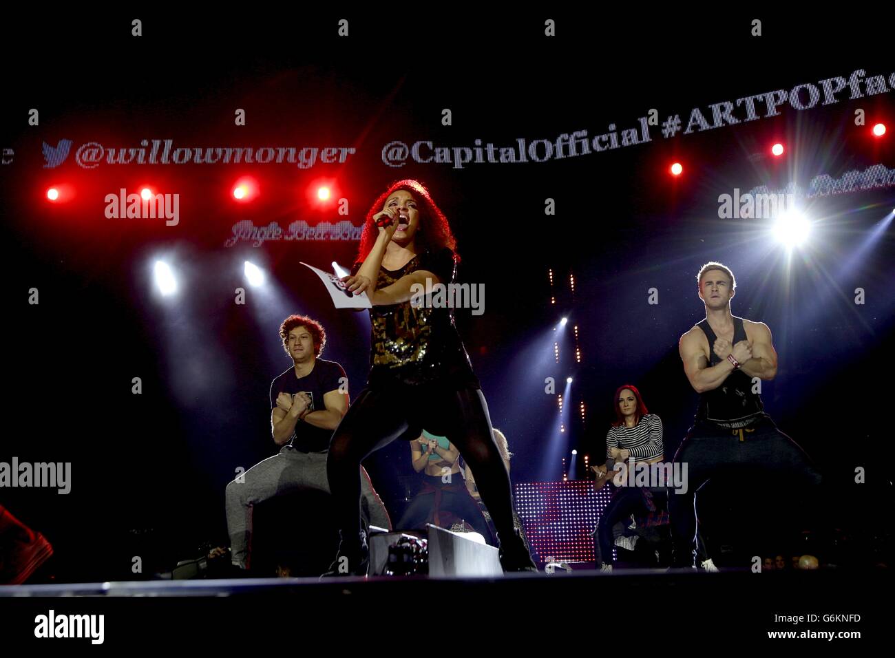 Pandora performing on stage during the 2013 Capital FM Jingle Bell Ball ...