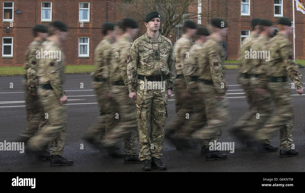The 4th battalion the rifles march through salisbury hi-res stock ...