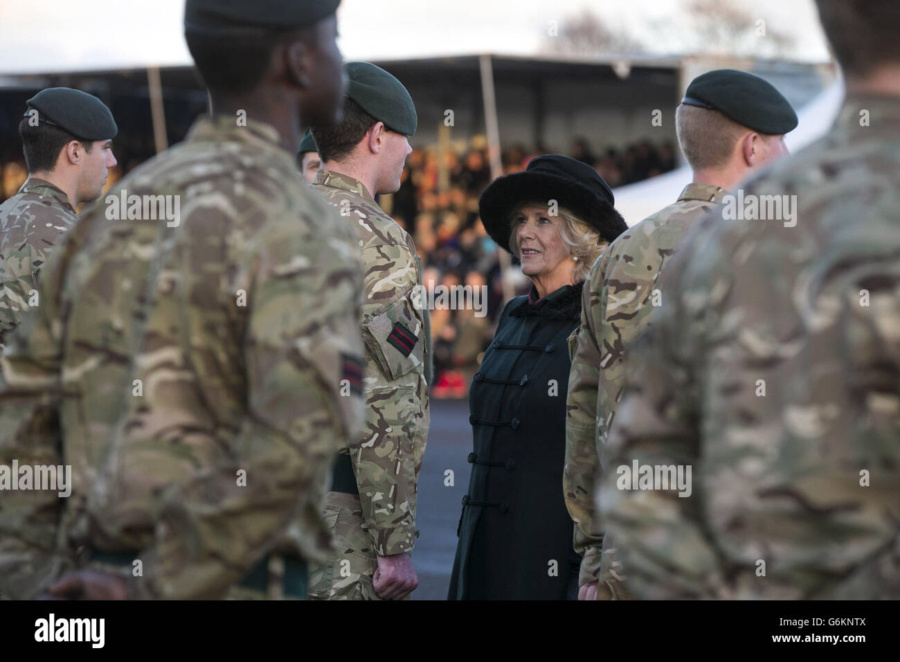 The Duchess of Cornwall speaks to soldiers from the 4th Battalion The ...