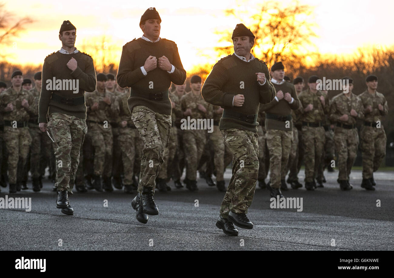 Lt Col Tom Bewick (centre) leads soldiers from the 4th Battalion The ...