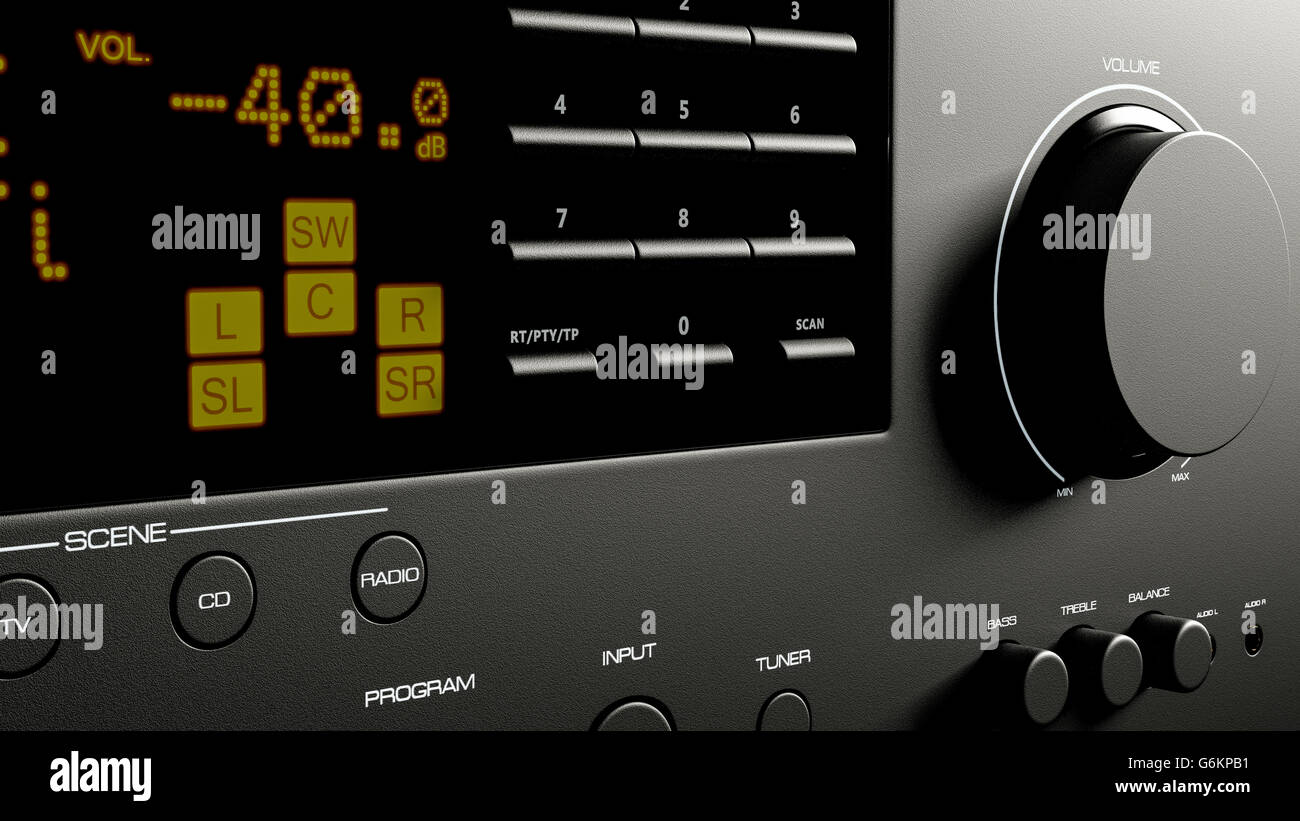 home cinema system multimedia 3d illustration Stock Photo - Alamy