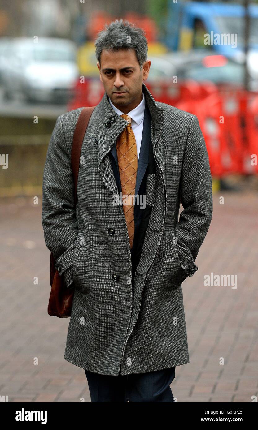Charles Saatchi's accountant Rahul Gajjar arrives at Isleworth Crown ...