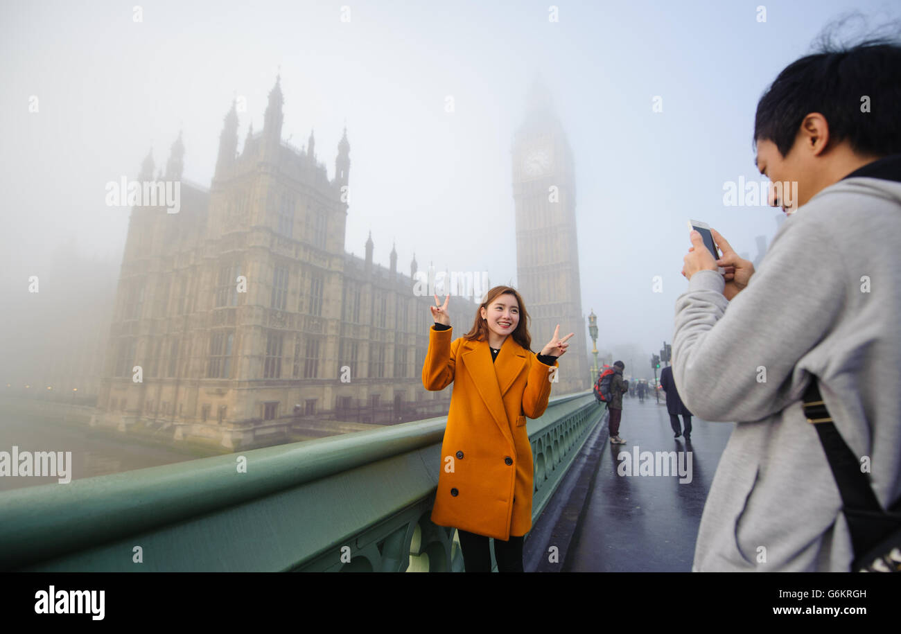 Queenie Chen has her photograph taken by Franke Liu infront of the ...