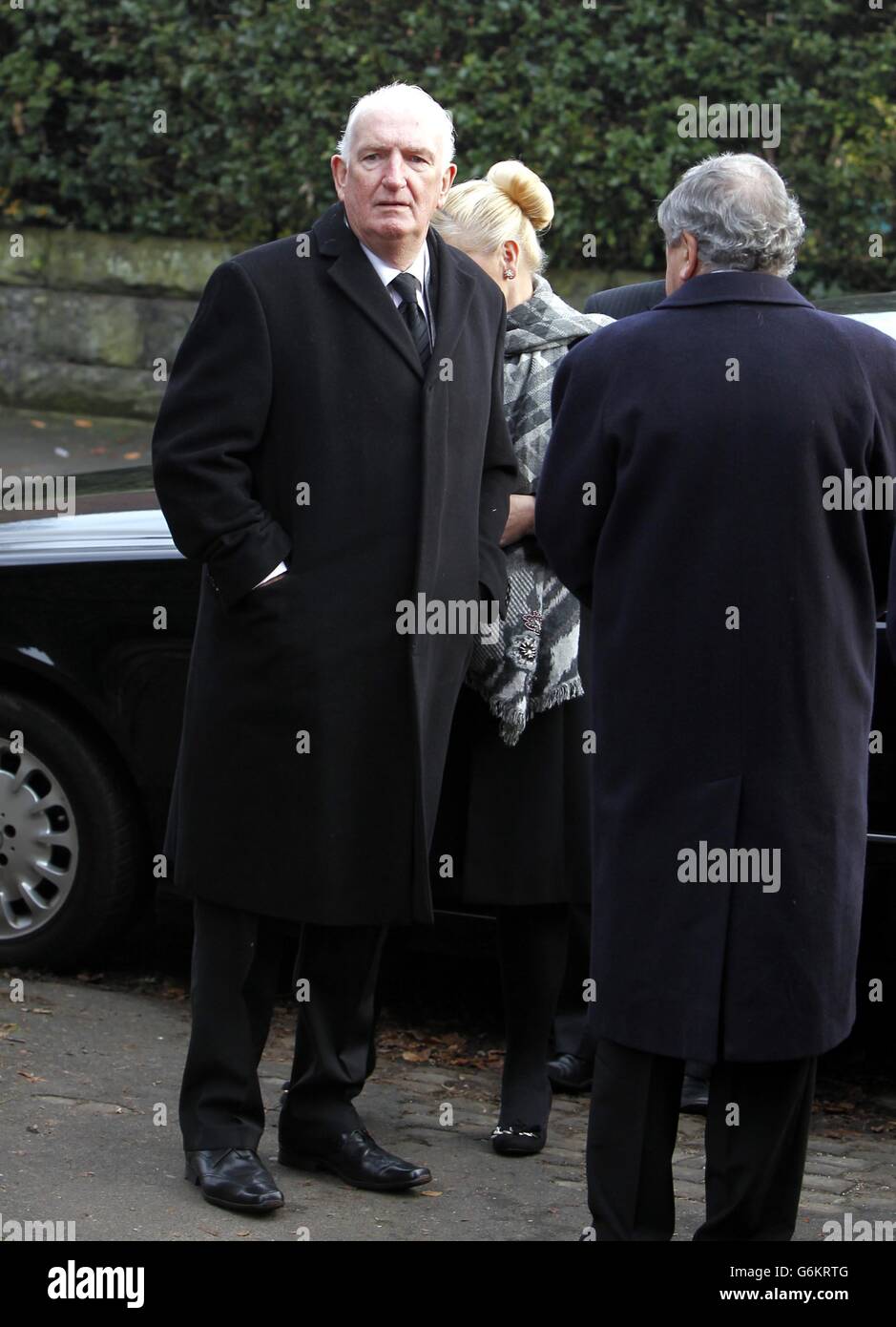 Bill Foulkes funeral Stock Photo - Alamy