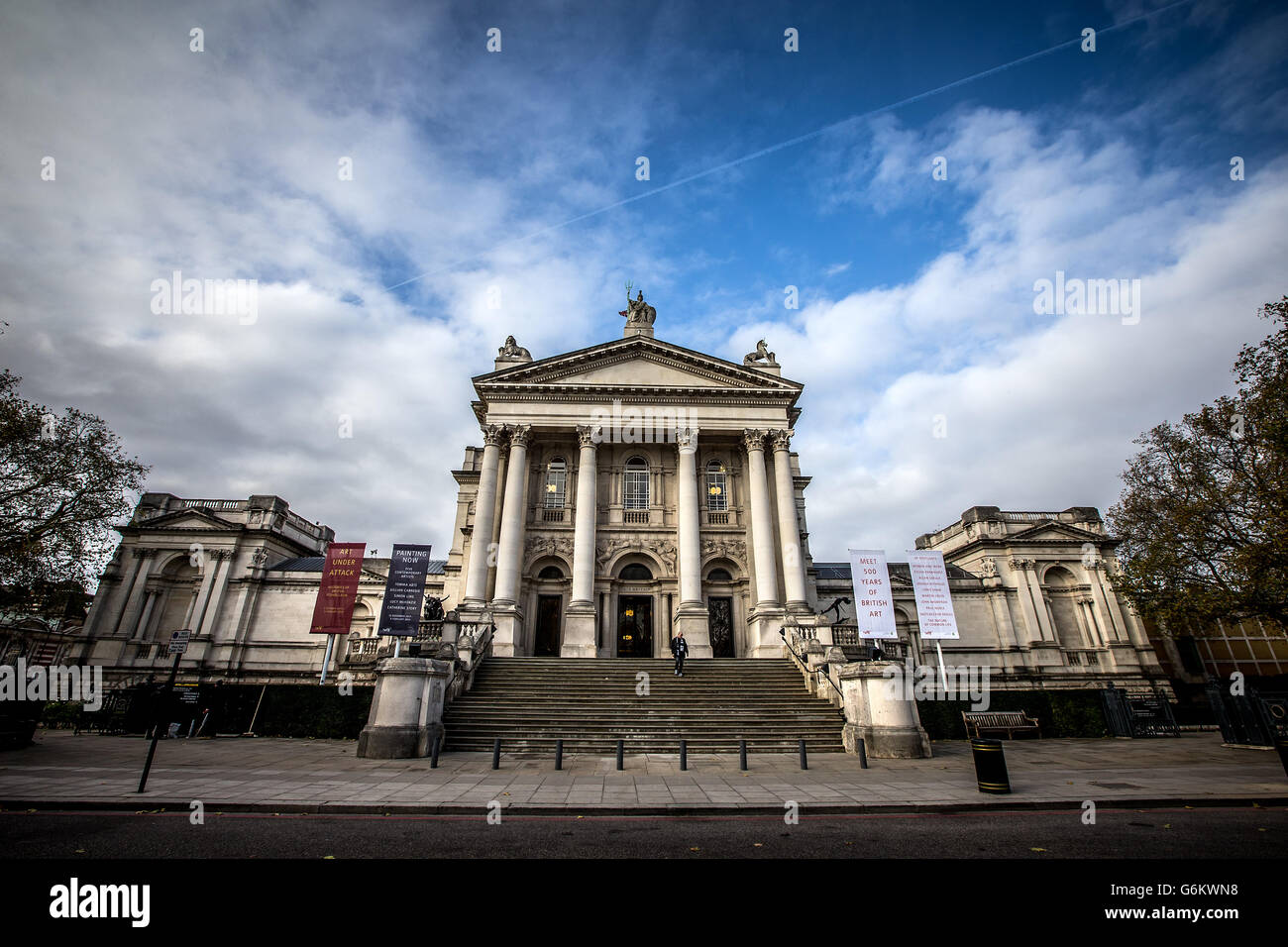 Tate Britain. A general view of the entrance to Tate Britain, situated ...