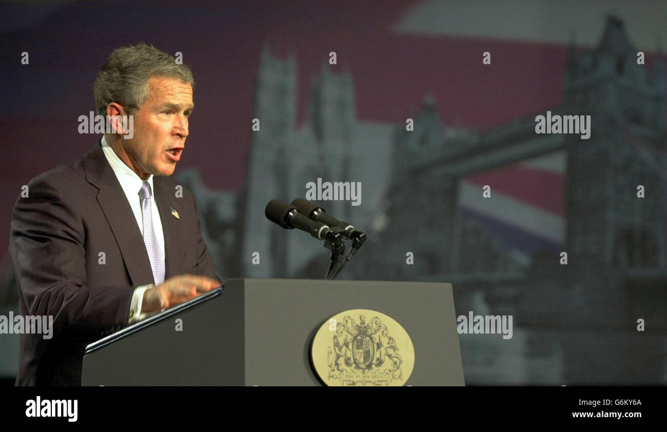 POLITICS Bush Speech Stock Photo - Alamy