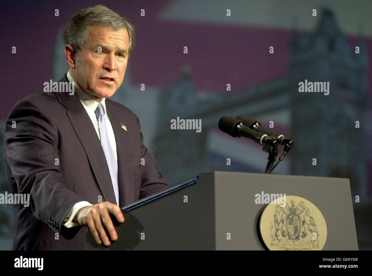 POLITICS Bush Speech Stock Photo - Alamy