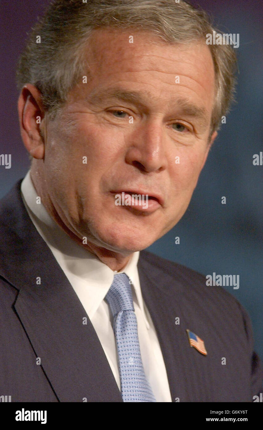 US President George Bush during his address in London's Banqueting ...