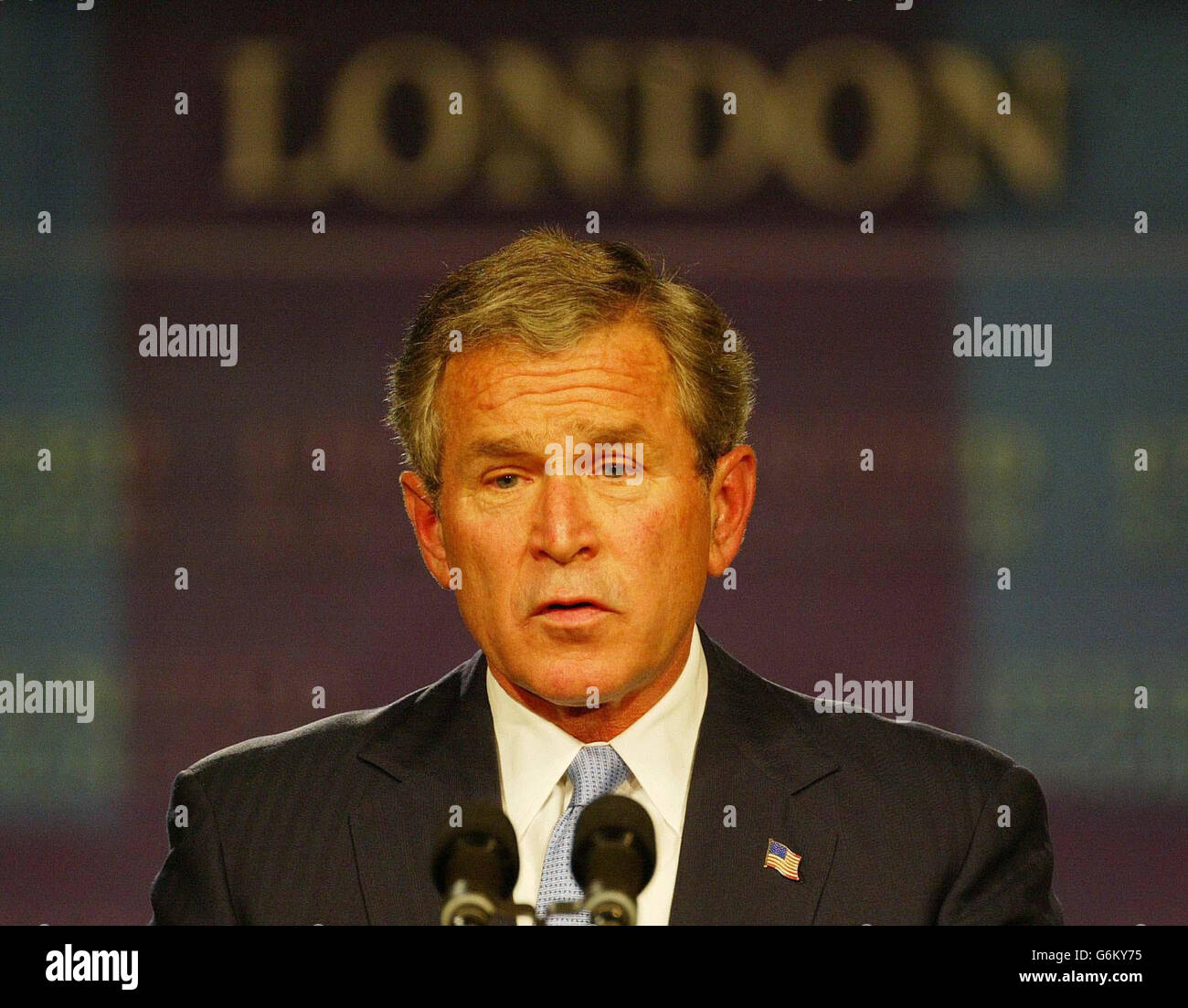 POLITICS Bush Speech Stock Photo - Alamy