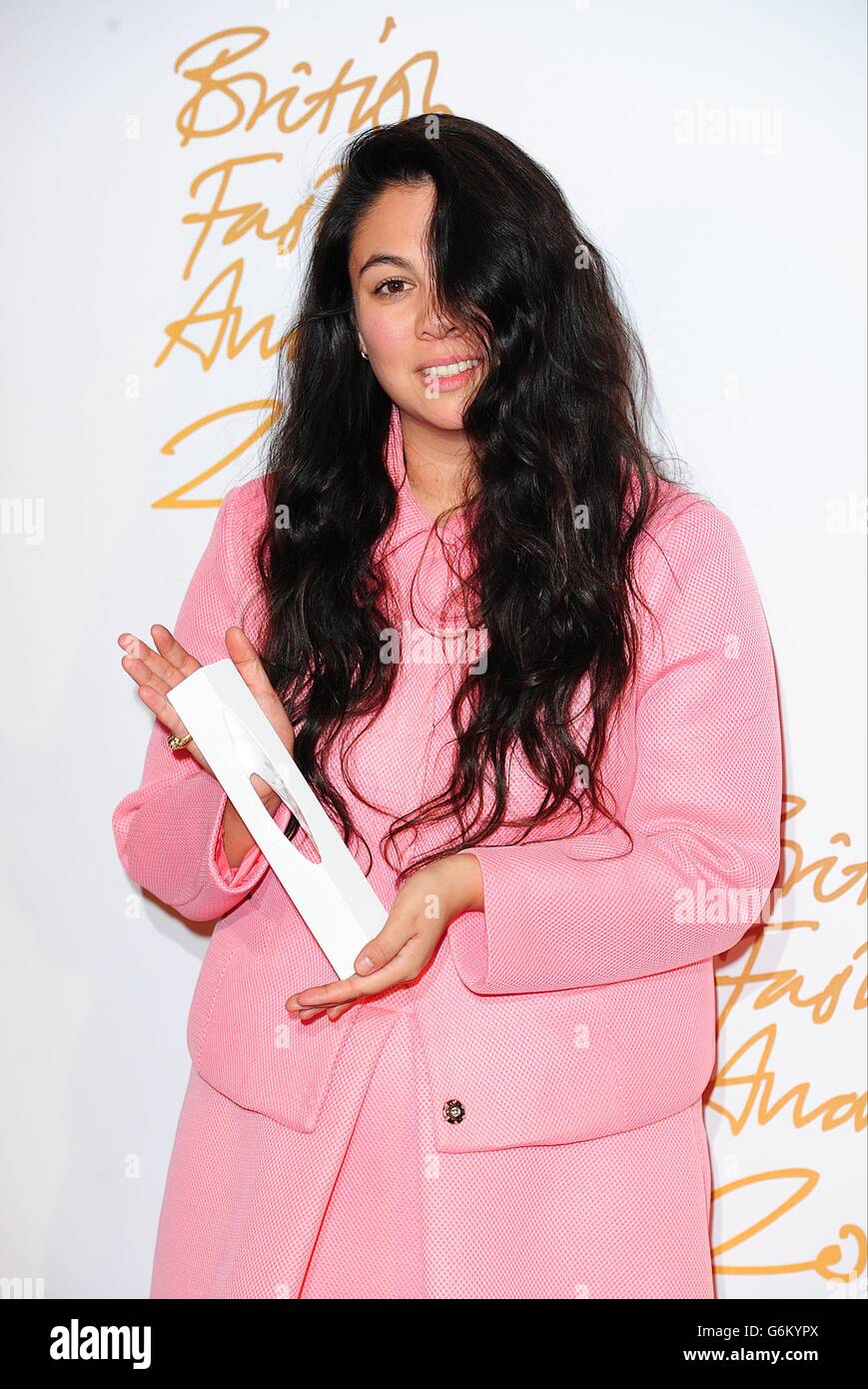 Simone Rocha with the award for Emerging Womenswear Designer, during ...