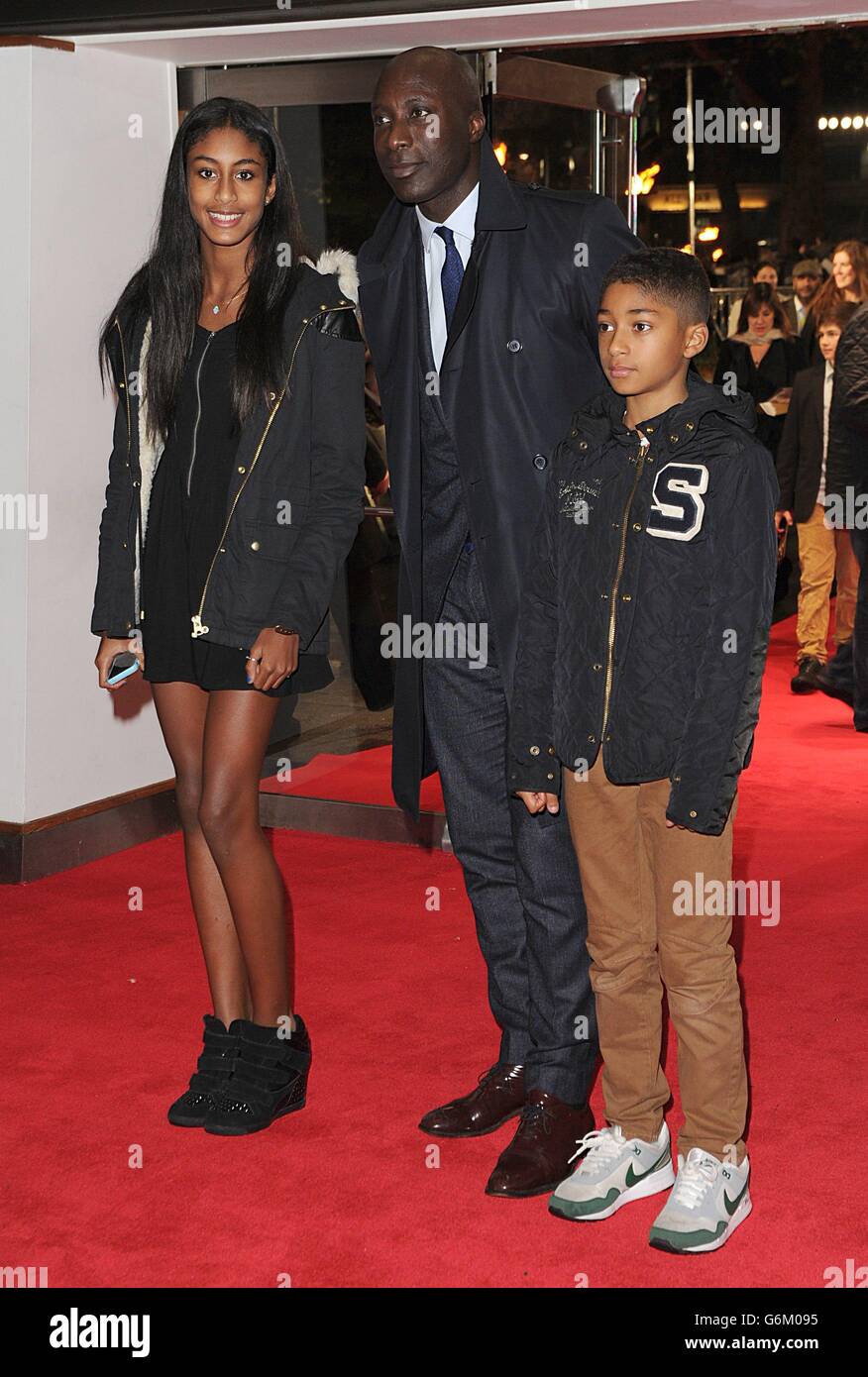 Ozwald Boateng and his children Emilia and Oscar arriving for the World ...
