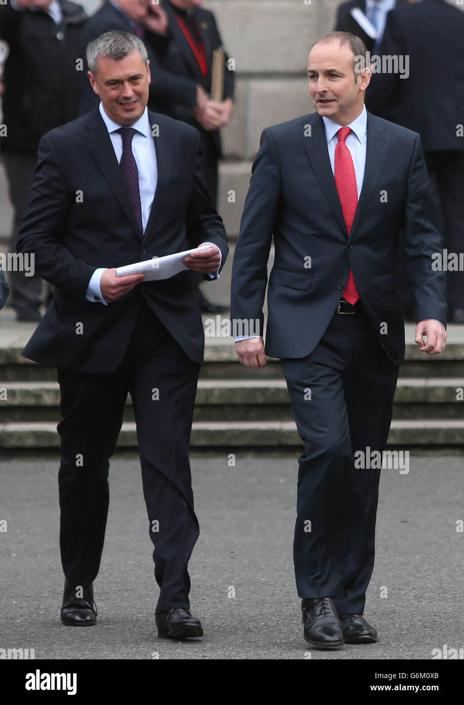 Colm Keaveney, the former chairman of the Labour Party, announces his ...