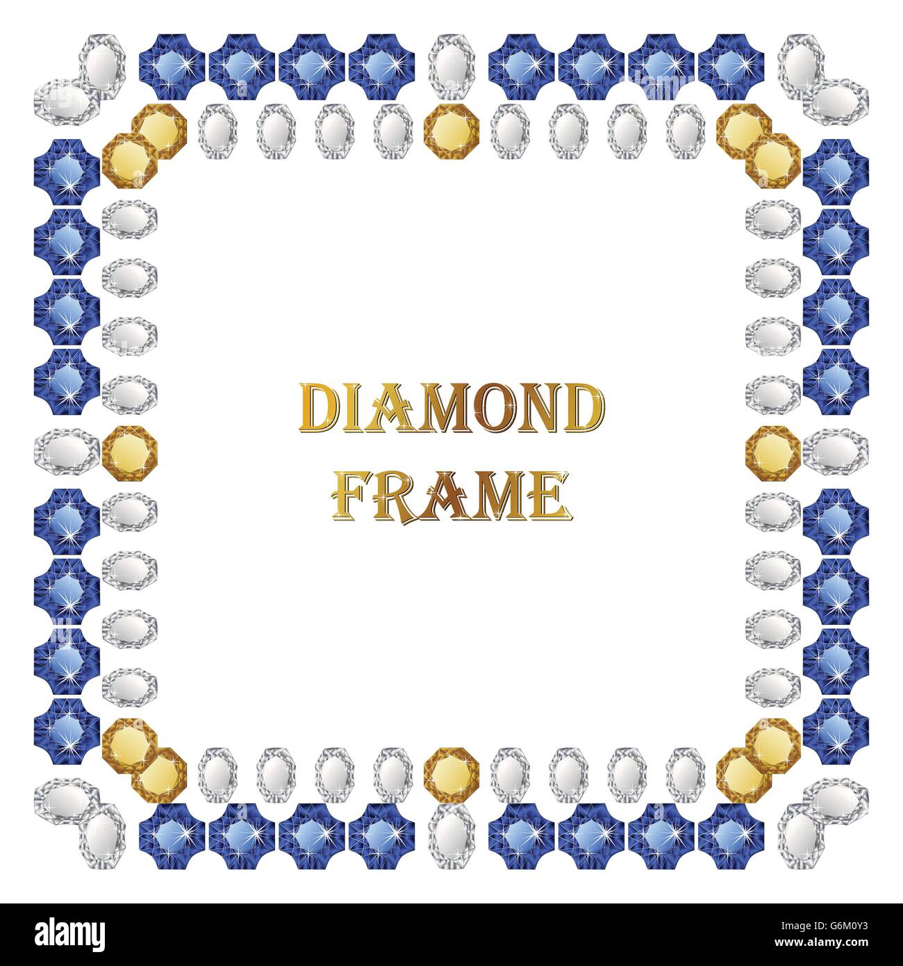 Frame isolated square jewels hi-res stock photography and images - Alamy