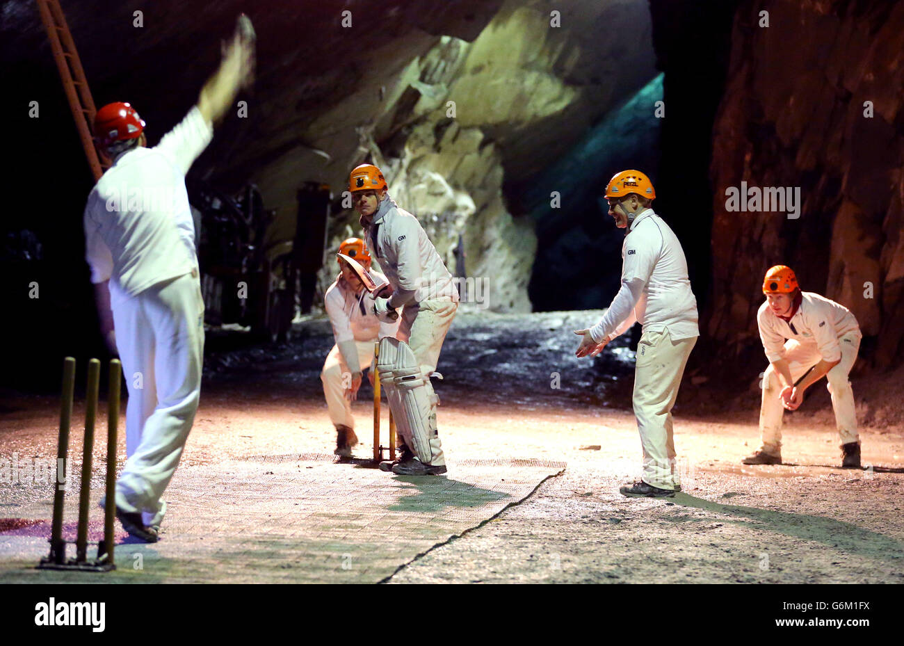 Cave cricket in Borrowdale. Threlkeld and Caldbeck cricket clubs take ...