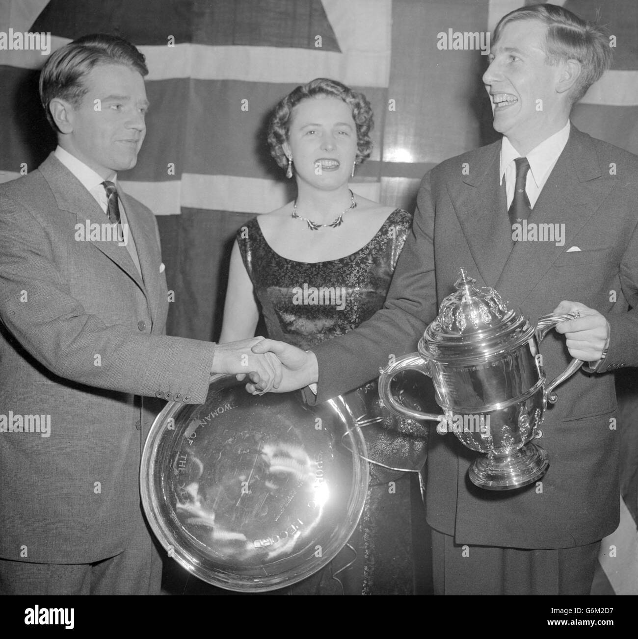 Roger Bannister, Chris Chataway and Pat Smythe Stock Photo - Alamy