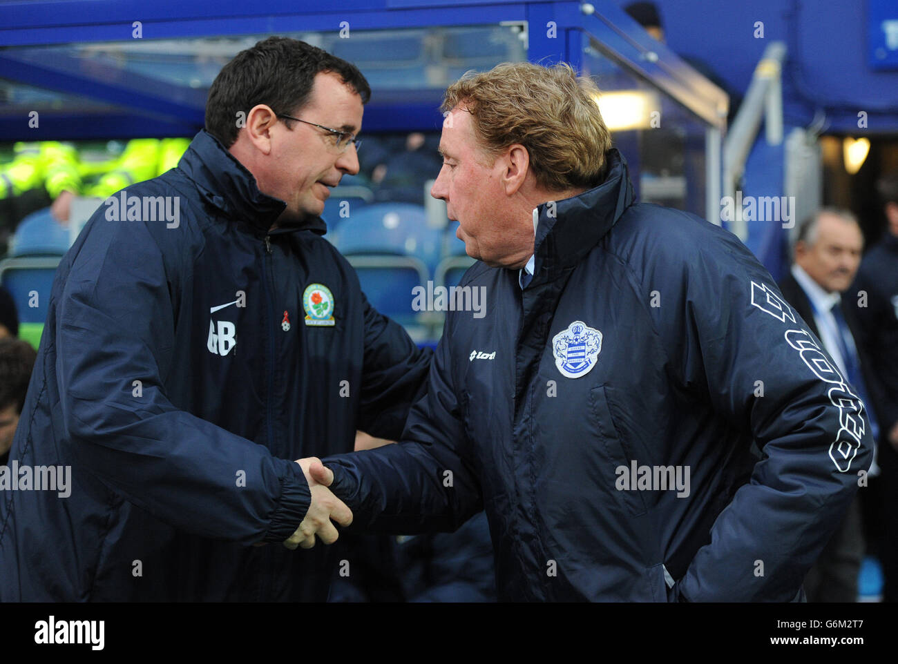 Queens Park Rangers' manager Harry Redknapp (right) and Blackburn ...