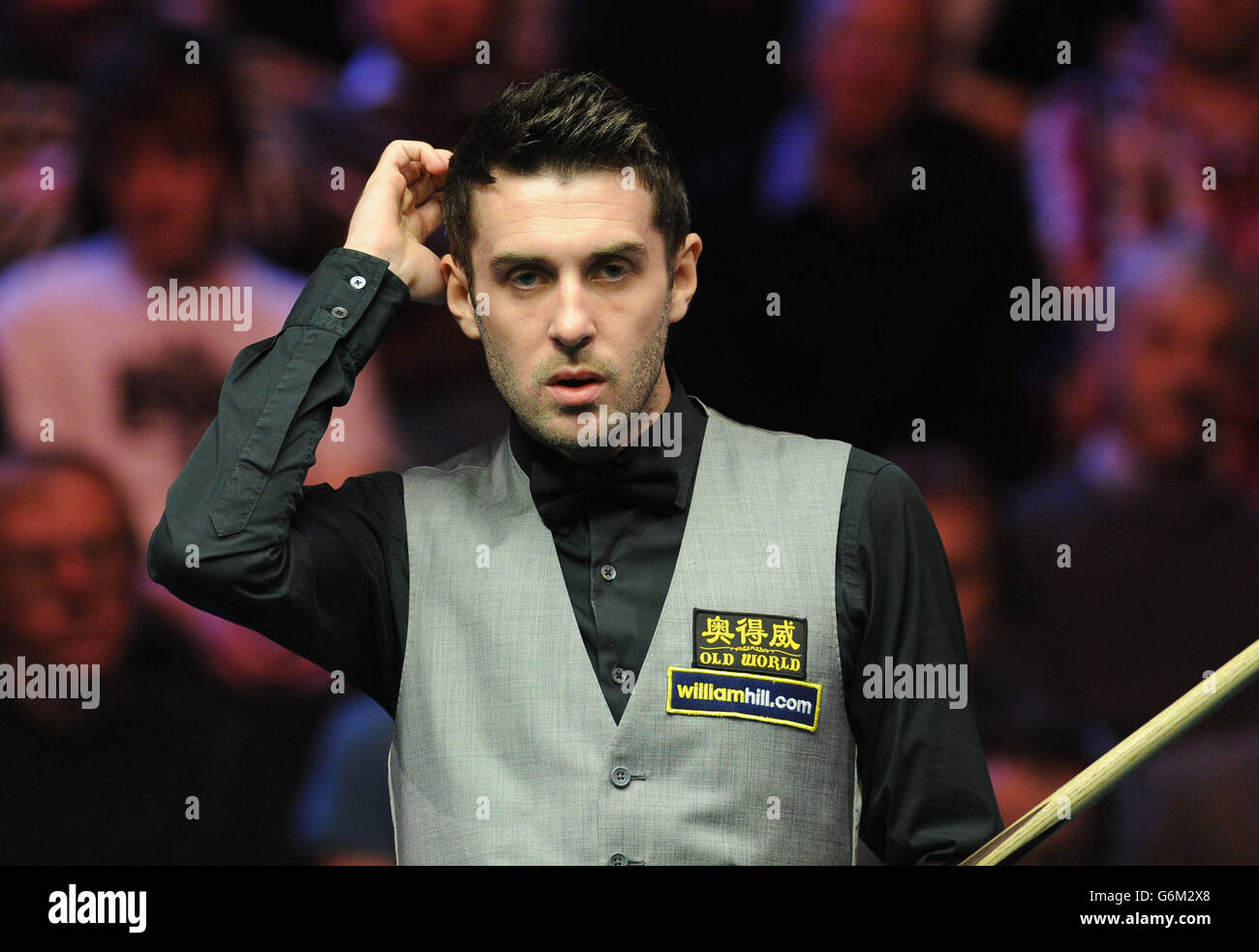 Mark Selby at the table in his semi final match against Ricky Walden ...