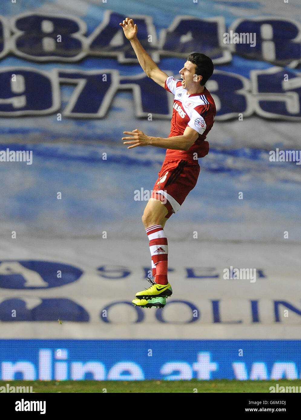 Middlesbroughs daniel ayala celebrates scoring hi-res stock photography ...